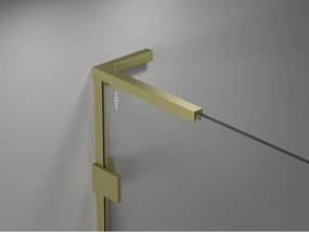 Mexen Lunar-B L sklápěcí sprchový kout levý 100 x 70 cm, čiré sklo, zlatá matná, 832L-100-070-55-00-L