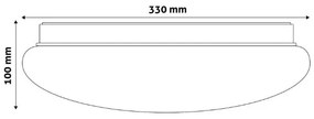 Prémiové led stropní svítidlo Stella 33cm 18W 1600lm denní, 3 roky