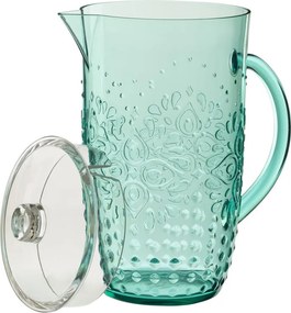Modrý plastový džbán s víkem Aqua Blue - 20* Ø 13,5*23cm / 2,5L
