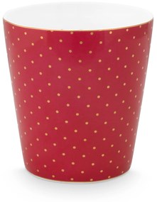 Pip Studio Royal dots hrnek bez ucha 230ml, růžovo-bílý (hrnek bez ucha z tenkostěnného porcelánu)