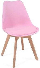 Miadomodo 80559 MIADOMODO Sada jídelních židlí, růžová, 6 kusů