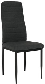 Židle, tmavě šedá látka / černý kov, COLETA NOVA