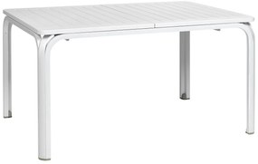 OnaDnes -20% Nardi Bílý plastový rozkládací zahradní stůl Alloro 140/210 x 100 cm