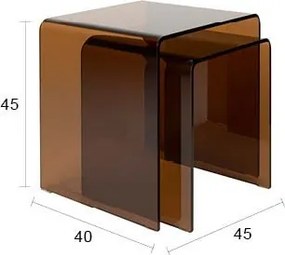 Skleněné odkládací stolky v sadě 2 ks 40x45 cm Vetro – Dutchbone