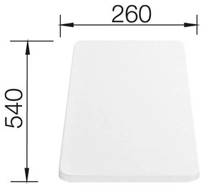 Blanco - Krájecí deska Lago 540x260 mm, bílá 210521
