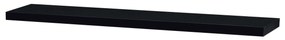Polička nástěnná 120 cm, MDF, barva černý vysoký lesk, baleno v ochranné fólii