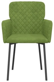 Jídelní židle 2 ks světle zelené samet - Default Title