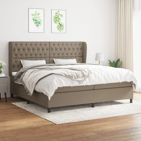 Box spring postel s matrací taupe 200x200 cm textil 3128233