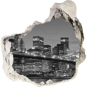Wallmuralia Nálepka fototapeta 3D výhled Manhattan noc 75x75 cm