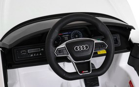 Ramiz Elektrické autíčko Audi RS E-Tron GT pro děti bílé + dálkové ovládání + pohon 4x4 + rádio MP3 + LED + EVA