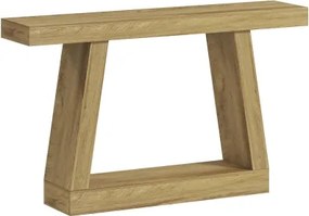 HOMCOM konzolový stolek 140 cm, zadní část pohovky s úložným prostorem, dub.