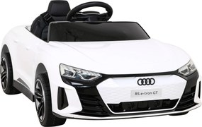 Ramiz Elektrické autíčko Audi RS E-Tron GT pro děti bílé + dálkové ovládání + pohon 4x4 + rádio MP3 + LED + EVA
