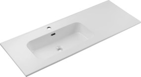 Comad Nábytkové keramické umyvadlo s odkládací plochou GO 2 120CM L DP, 121x46 cm, bílá lesklá