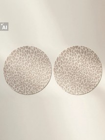 Sinsay - Kulaté prostírání s motivem zvířat 2 pack - béžová