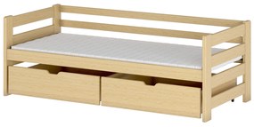 Dětská postel 80 cm Erin (s roštem a úl. prostorem) (borovice). 1012796