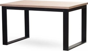Stima Jídelní stůl 970 dub wotan/černý kov | Rozklad: 2x40,Délka stolu: 180,Šíře stolu: 90,Odstín: tm.hnědá