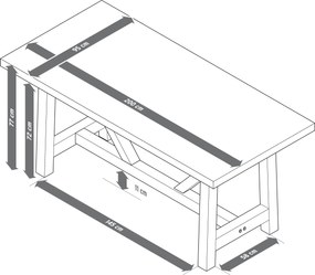 Tchibo - Jídelní stůl s polycementovou deskou - barva: šedá