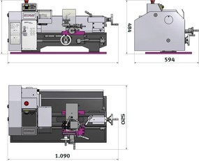 Stolní soustruh OPTIturn TU 2406 (230V)