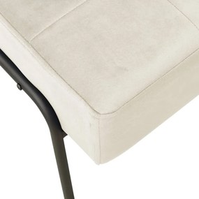 Relaxační židle Vade - 65x79x87 cm | krémová bílá samet
