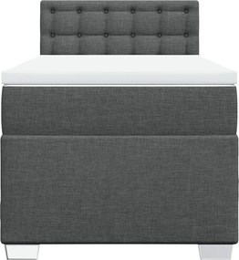 Box spring postel s matrací tmavě šedá 90x200 cm textil 3285786