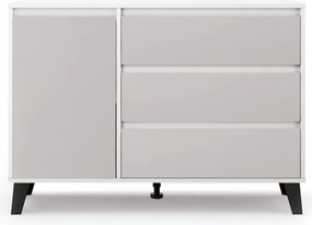 Komoda Borg 1d3s bílá / kašmír