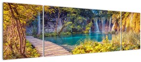 Obraz - Plitvická jezera, Chorvatsko (170x50 cm)