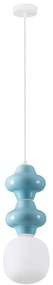 LED modro-bílý moderní lustr Clio