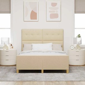 Rám postele s čelo Krémová 160 x 200 cm textil 3344744