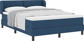 Postel s boxspringem s čelo Modrá 160 x 200 cm textil 3340100
