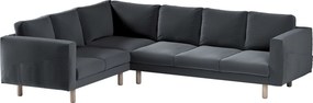 Potah na pohovku IKEA Norsborg rohová 5-místná barva šedá látka sametová
