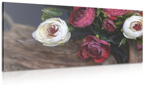Obraz květinové vinobraní - 120x60 cm
