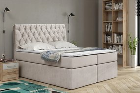 Eka Kontinentální čalouněná postel Luxurious - Cassablanca (140x200 cm) Barva látky Trinity: (2325) Okrová