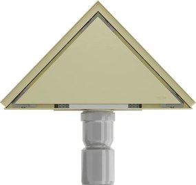 Mexen Flat-T, bodová podlahová vpusť 20 cm, zlatá matná, 1A10320