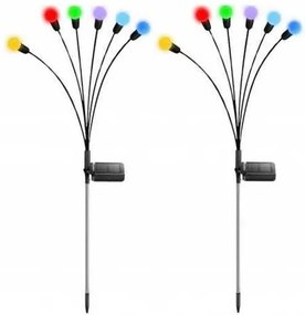 Verk Group ZAHRADNÍ LAMPA 2 KS RGB 70 CM (60)