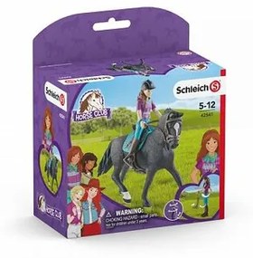 Schleich 42541 Hnědovláska Lisa s pohyblivými klouby na koni Storm