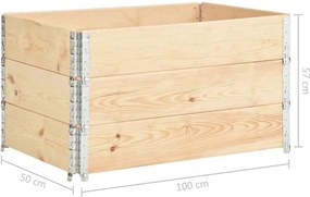 Vyvýšené záhony 3 ks 50 x 100 cm masivní borové dřevo 3055165