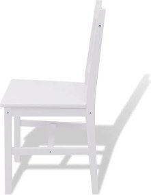 Třídílný jídelní set borové dřevo bílý 242955
