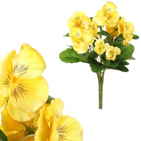 Květina umělá. Maceška, barva žlutá - KT7159