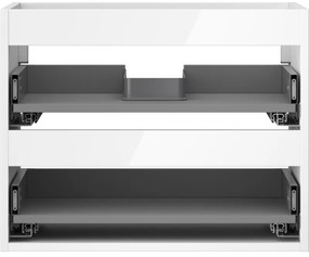 Mexen Box-A, závěsná skříňka 60 cm, 2 zásuvky, bílá lesklá, 91AX0-0600-470-2-00