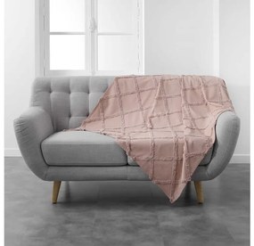 Hebká bavlněná deka růžové barvy 125 x 150 cm