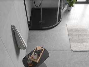 Mexen Flow půlkruhový sprchový kout slim 100 x 100 cm, černý mat - 46Q701010