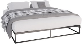 Kovová postel Scala ~ 200x180, v25 cm - Černá