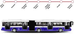 RAPPA 240636 Kloubový autobus který hlásí zastávky česky 36 cm modrá /