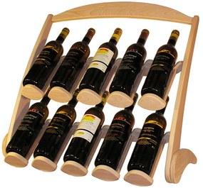 Stojan na víno 607 - Dřevěný stojan na 10 lahví vína