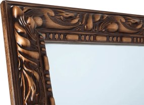 Designové zrcadlo, hnědá, PANTOS