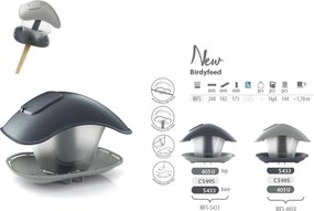 Krmítko pro ptáčky BirdieFood 24,8 cm antracit