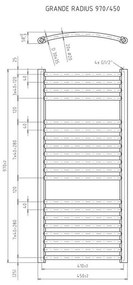 EBS Grande G4597OEW Radiátor elektrický, 45x97cm, bílá