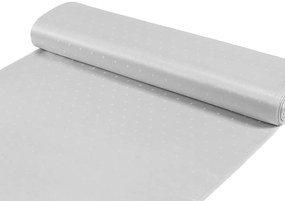 Biante Teflonový běhoun na stůl TF-015 Obdélníčky - lesklý šedý 45x140 cm