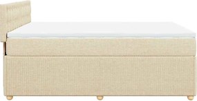 Box spring postel s matrací krémová 140x190 cm textil 3289770