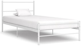 284692 vidaXL Rám postele bílý kov 90 x 200 cm